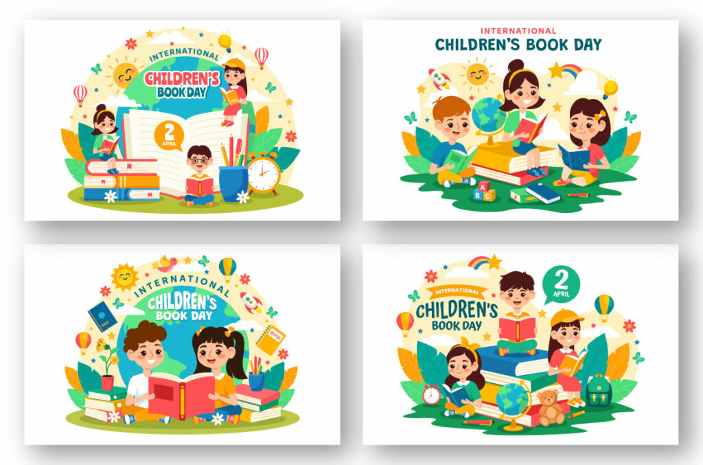 12 International Children Book Day Illustration - MasterBundles