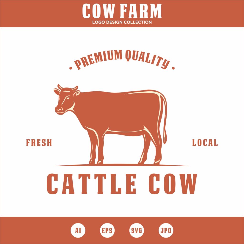 Cattle Farm logo design collection - only 5$ - MasterBundles