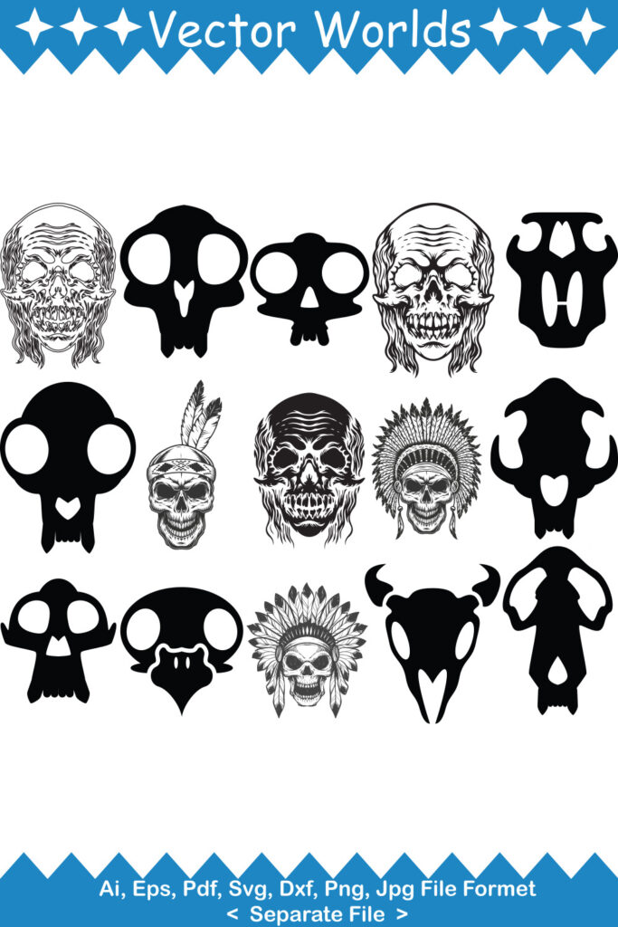 Skull SVG Vector Design - MasterBundles
