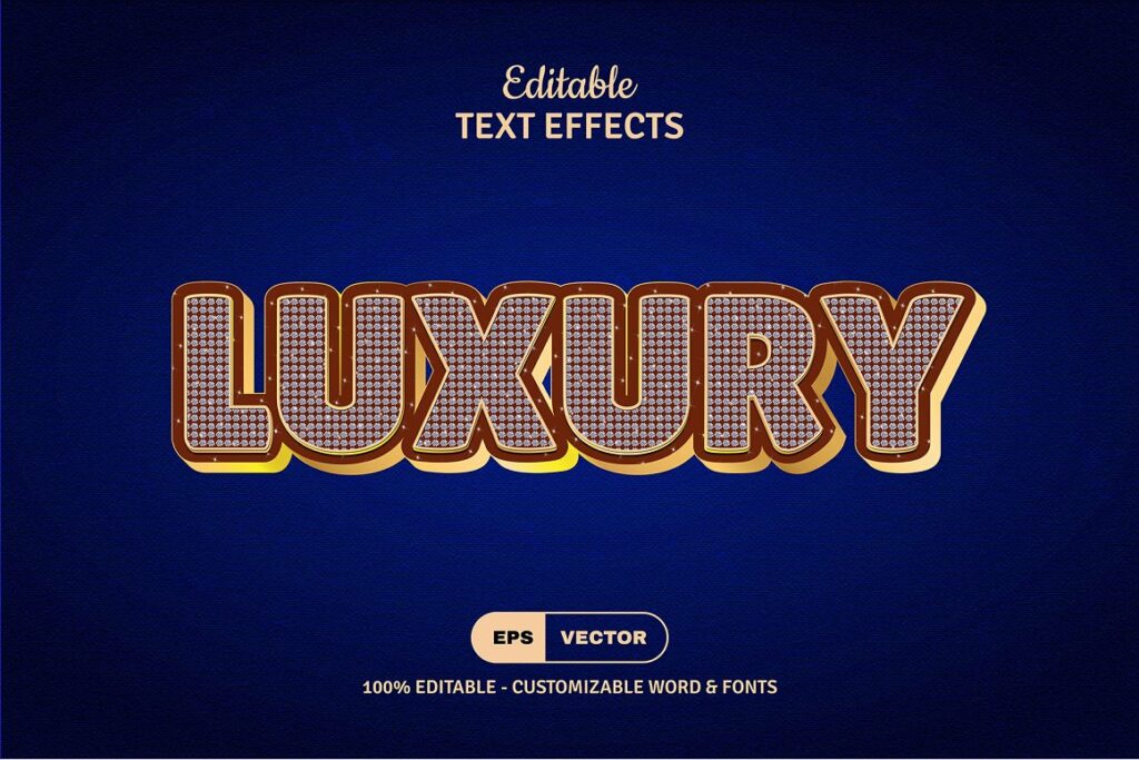 Editable Diamond Vector Text Effect - MasterBundles