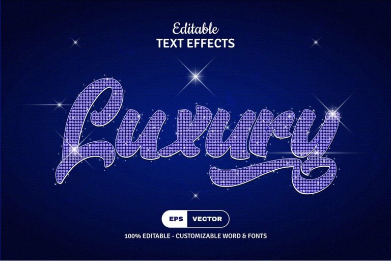 Editable Diamond Vector Text Effect - MasterBundles