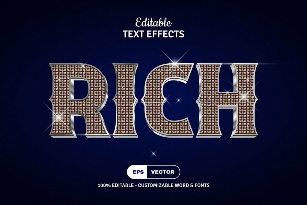 Editable Diamond Vector Text Effect - MasterBundles