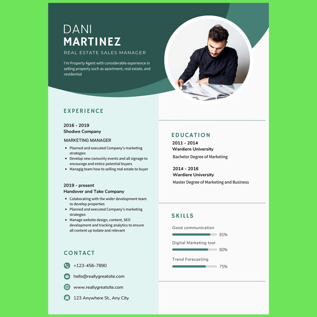 5 Modern Resume Design template - MasterBundles