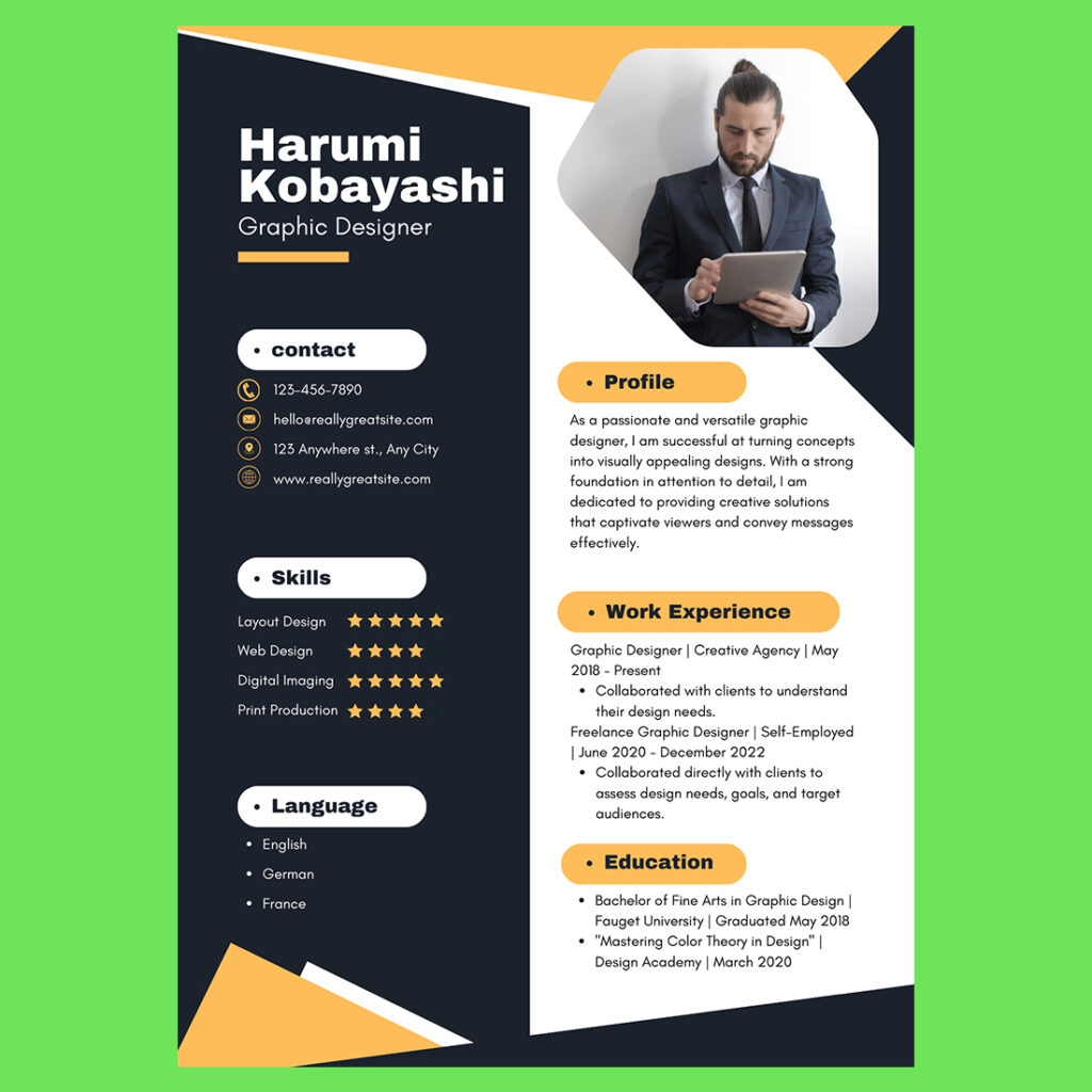 5 Modern Resume Design template - MasterBundles