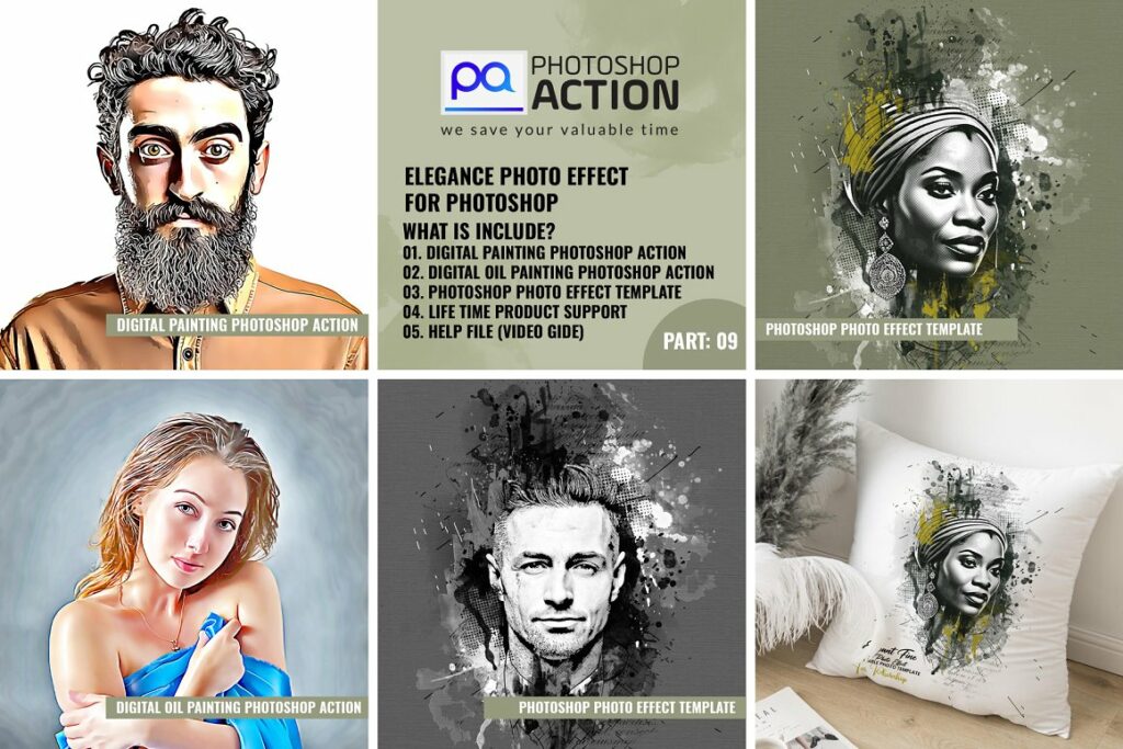 Elegance photo effect for Photoshop - MasterBundles
