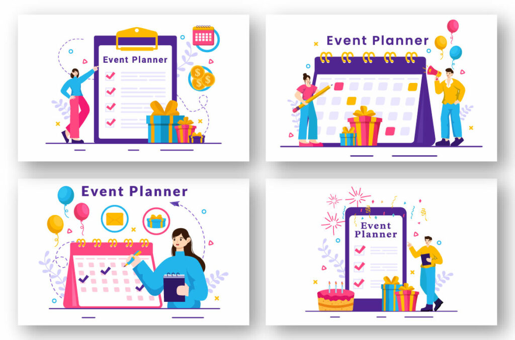 12 Event Planner Illustration - MasterBundles