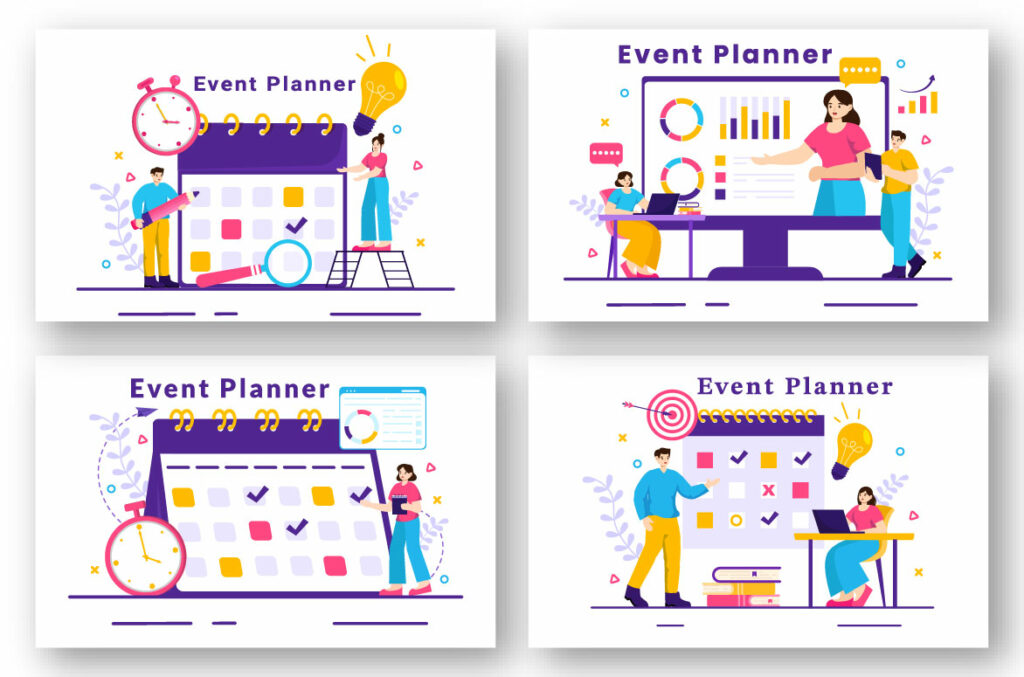 12 Event Planner Illustration - MasterBundles