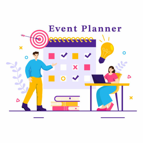 12 Event Planner Illustration - MasterBundles