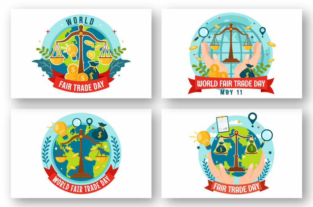 12 World Fair Trade Day Illustration - MasterBundles
