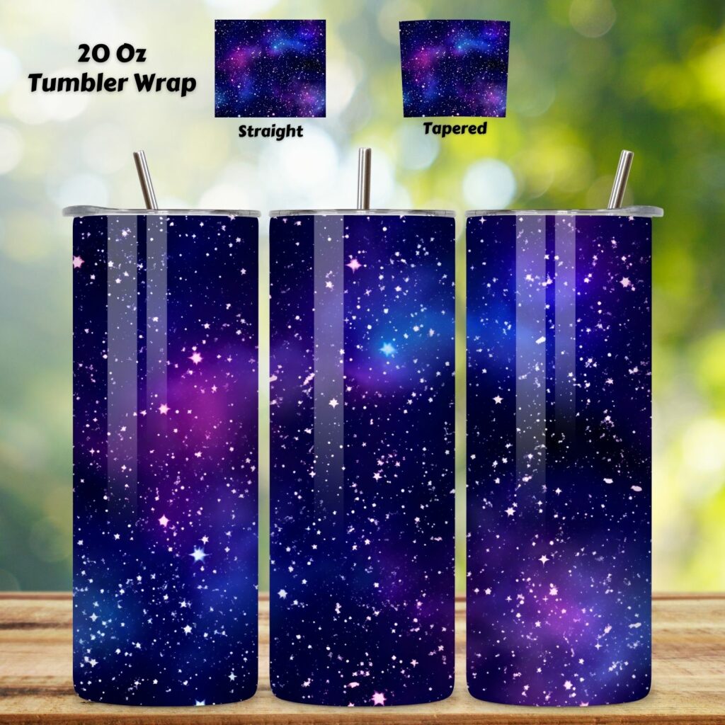 Galaxy Night Sky Tumbler Wrap | Seamless Wrap Design | 20 oz, 20oz ...