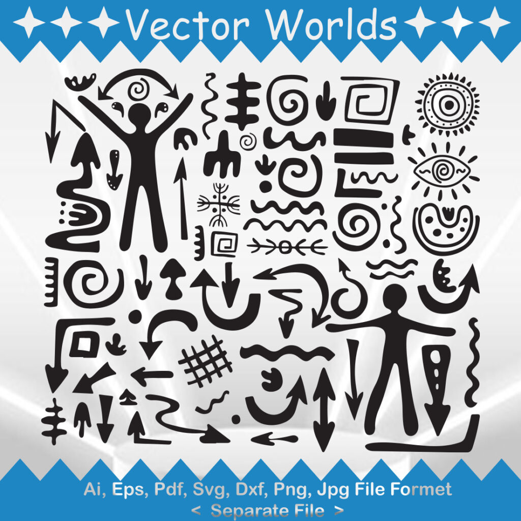 Primitive Ethnic Ornaments SVG Vector Design - MasterBundles