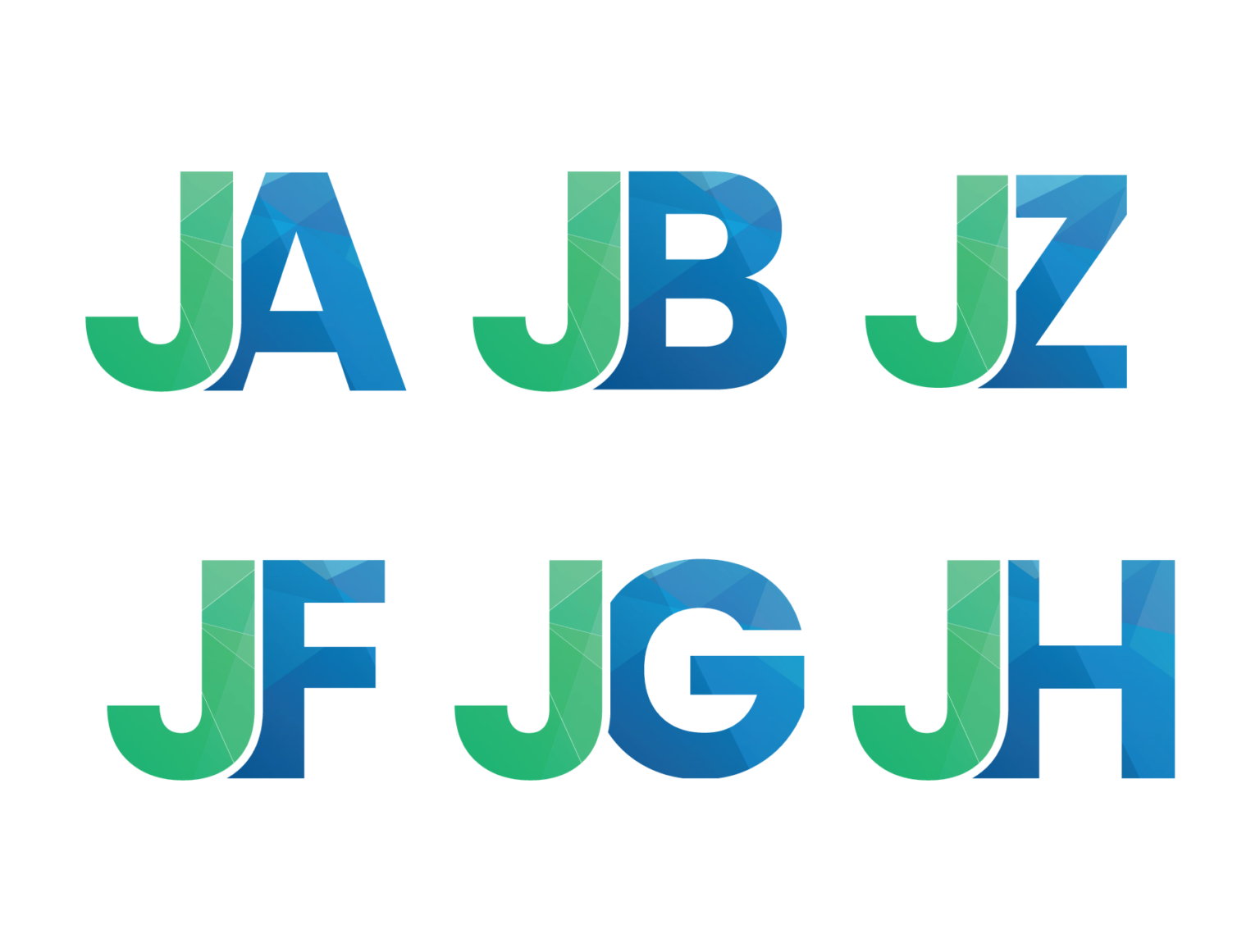 26 JA to JZ Alphabet Monograms - MasterBundles