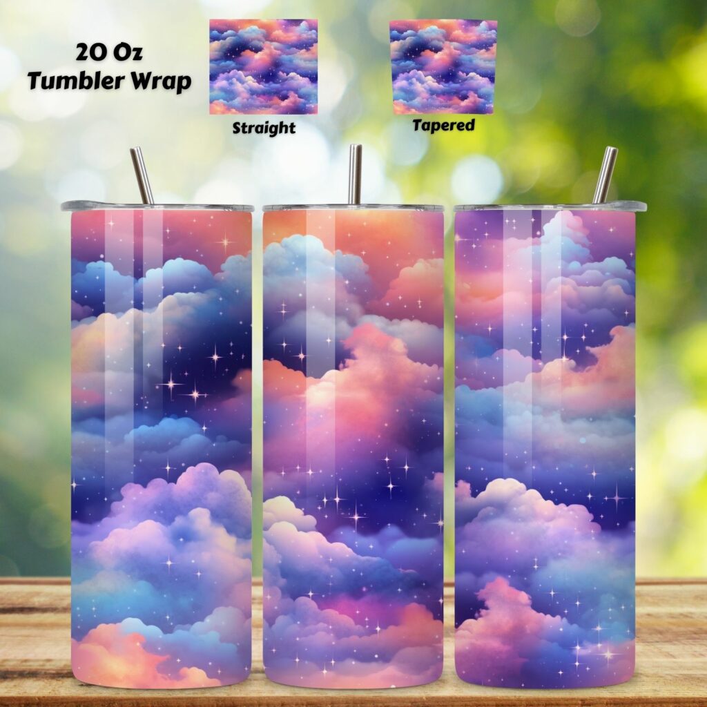 Tumbler Wrap Design | Seamless Sky | Sublimation PNG | 20 oz, tumbler ...