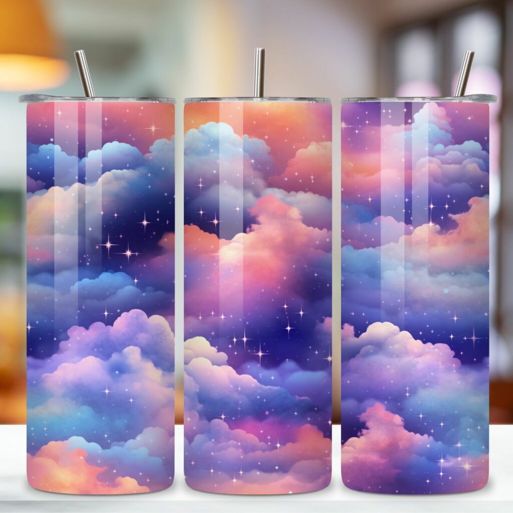 Tumbler Wrap Design | Seamless Sky | Sublimation PNG | 20 oz, tumbler ...