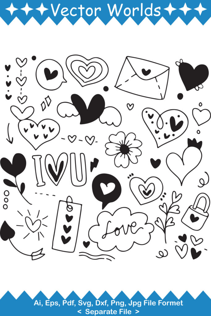 Love Drawing SVG Vector Design - MasterBundles