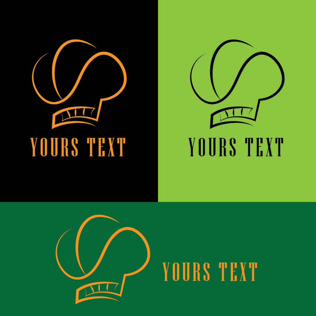 Unique Chef Hat logo design template , kitchen and flat chef logo ...