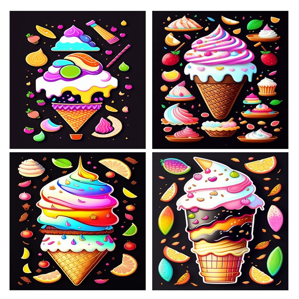 Ice Cream Images Total = 04 - MasterBundles