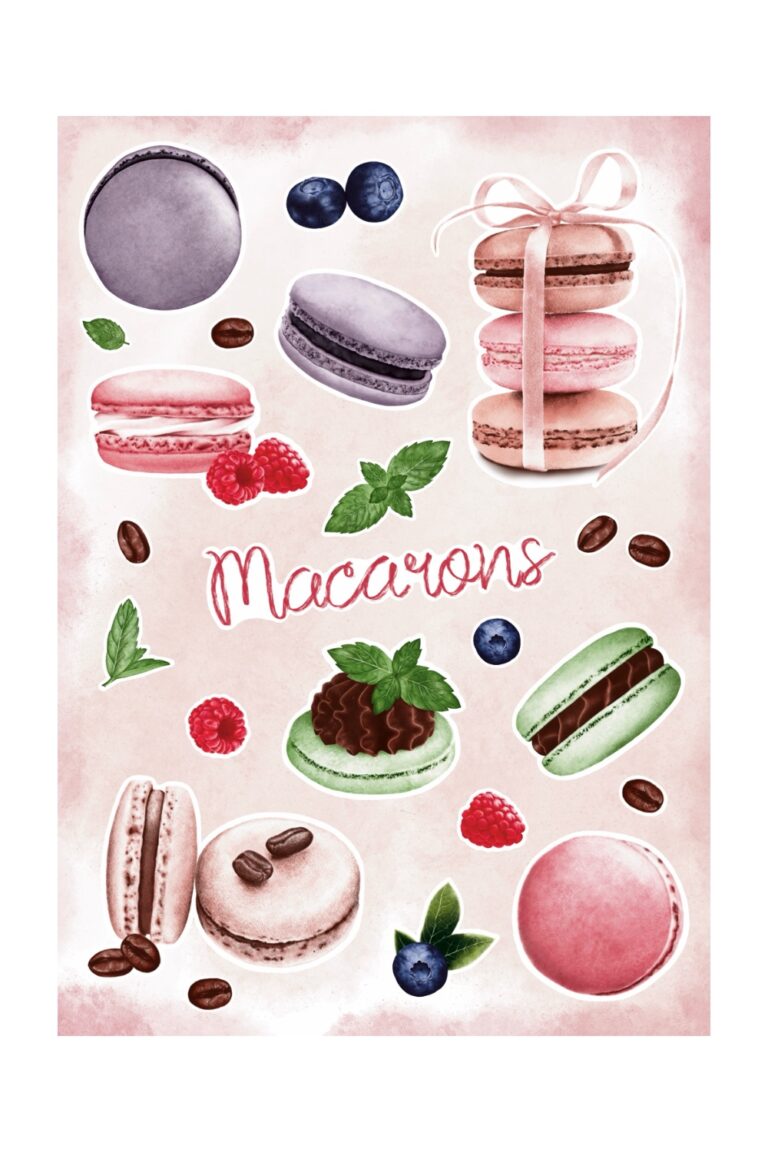 Macarons stickers - MasterBundles