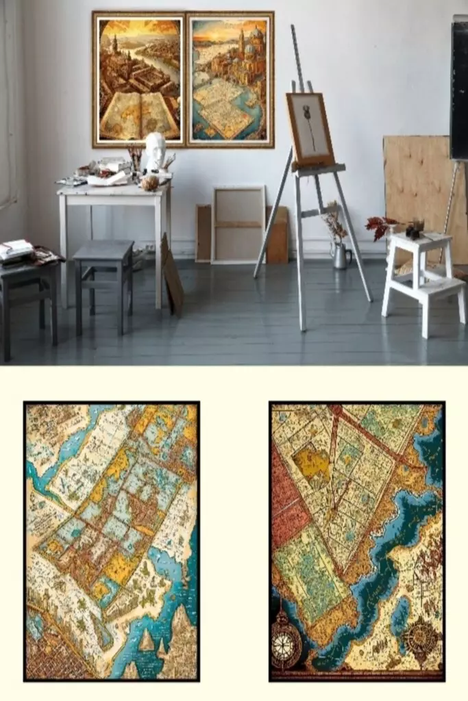 Discover the World: Vintage Maps Wall Art Collection - MasterBundles