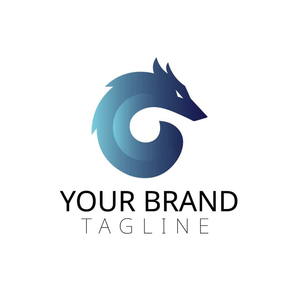 Letter C with Wolf head logo design - MasterBundles