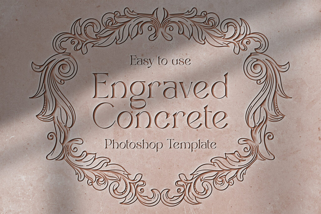 Engraved Concrete Template - MasterBundles