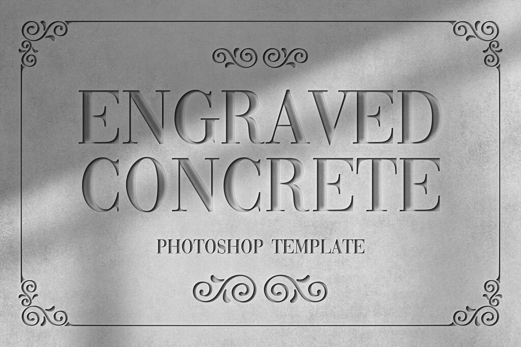 Engraved Concrete Template - MasterBundles