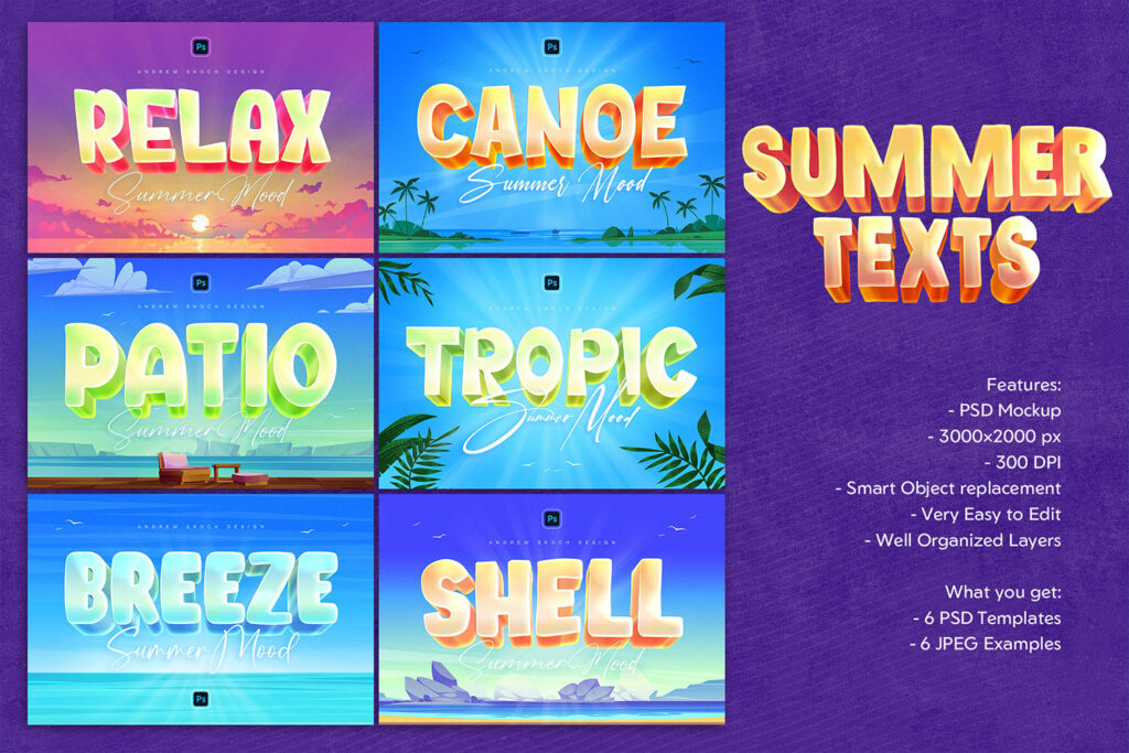 Summer Text Effects - MasterBundles