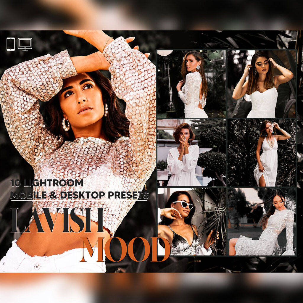 10 Lavish Mood Lightroom Presets, Luxury Mobile Editing, Moody Desktop ...