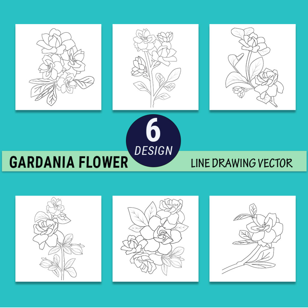 Gardenia flower drawing, gardenia magnolia coloring pages easy gardenia ...
