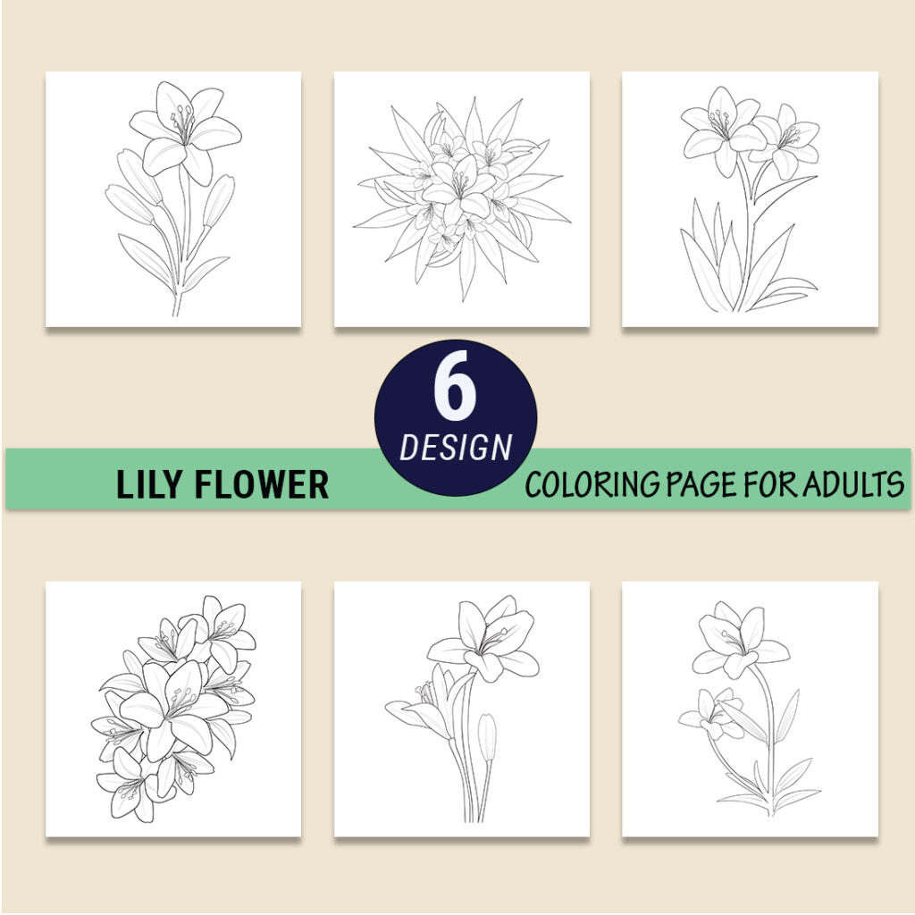 minimalist simple lily tattoo outline, sketch lily flower drawing ...