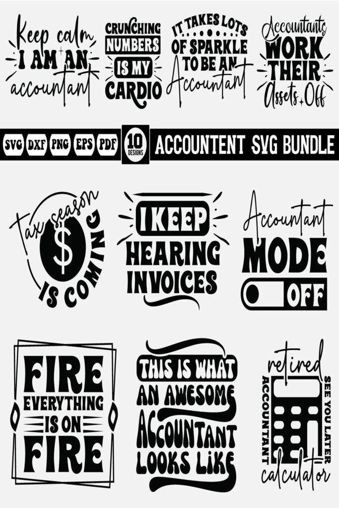 Accountant Svg Designs Bundle - MasterBundles