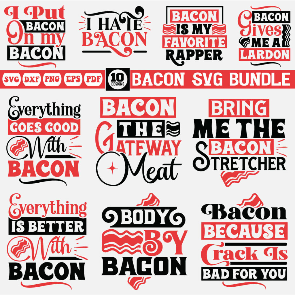 Bacon Svg Bundle - MasterBundles