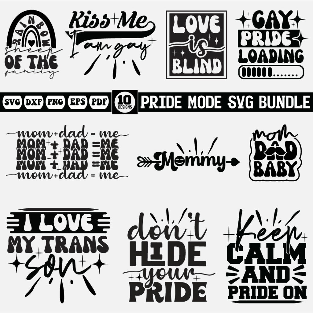 pride mode Svg bundle - MasterBundles