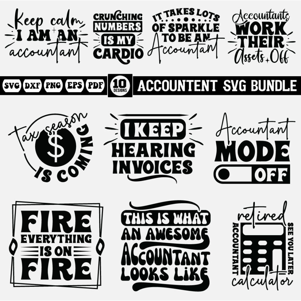 Accountant Svg Designs Bundle - MasterBundles