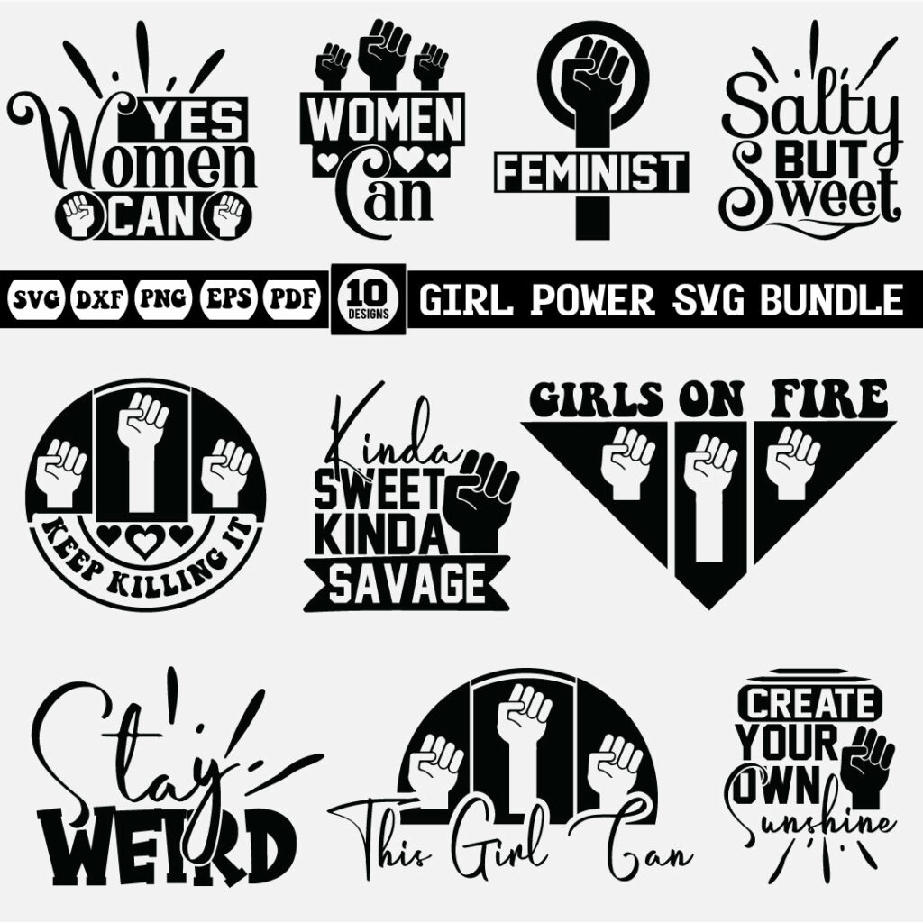 GIRL POWER Svg bundle - MasterBundles