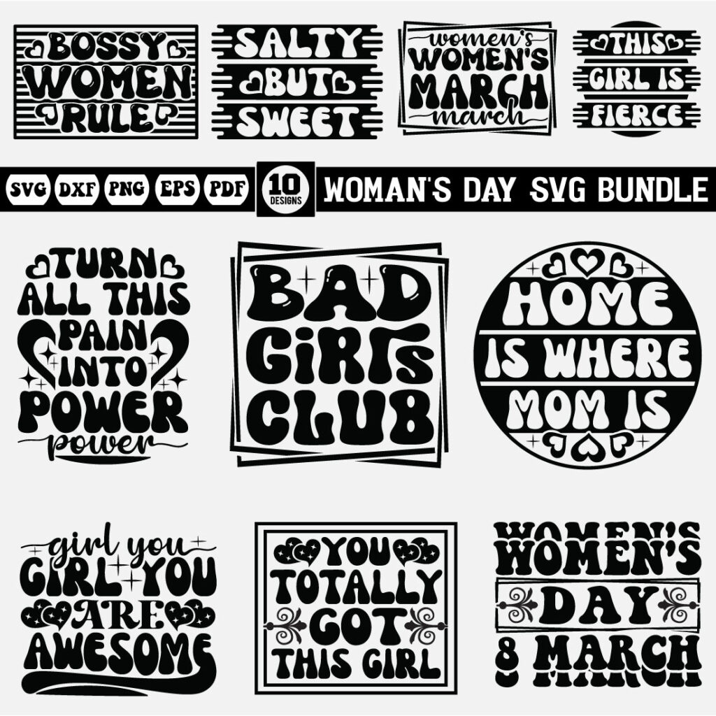 woman's day Svg bundle - MasterBundles