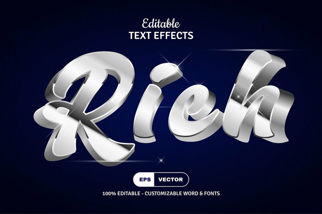 Editable Metal Text Effects - MasterBundles