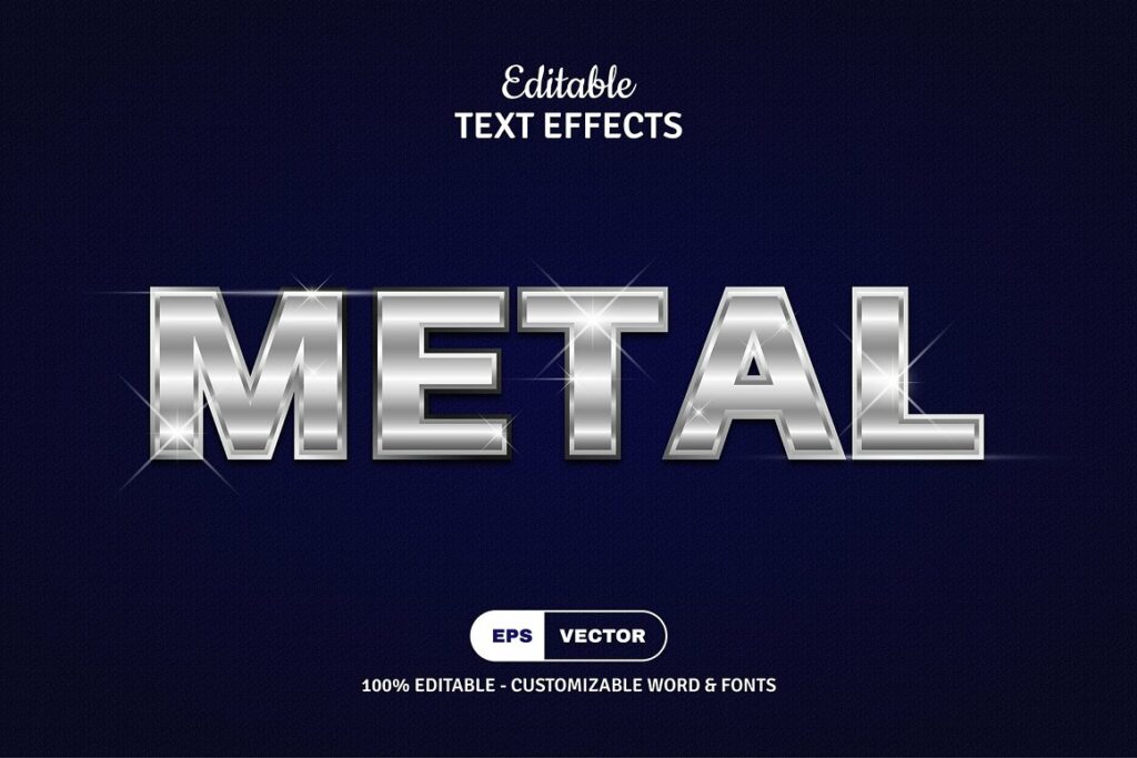 Editable Metal Text Effects - MasterBundles