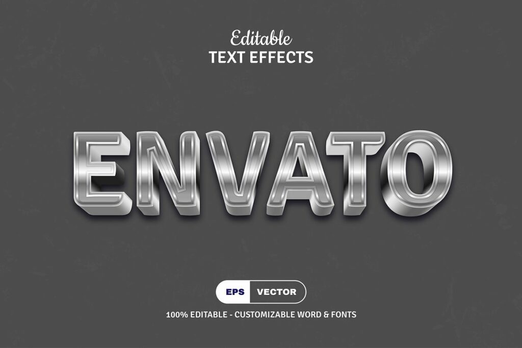 Editable Metal Text Effects - MasterBundles
