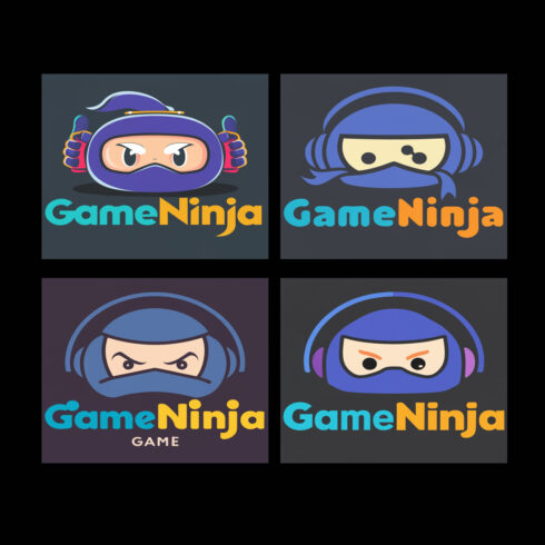 Ninja Game - Logo Design Template Total = 04 - MasterBundles