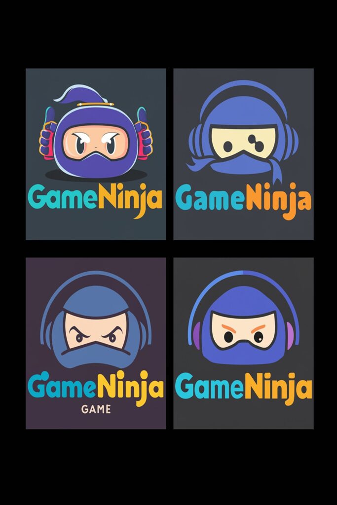 Ninja Game - Logo Design Template Total = 04 - MasterBundles
