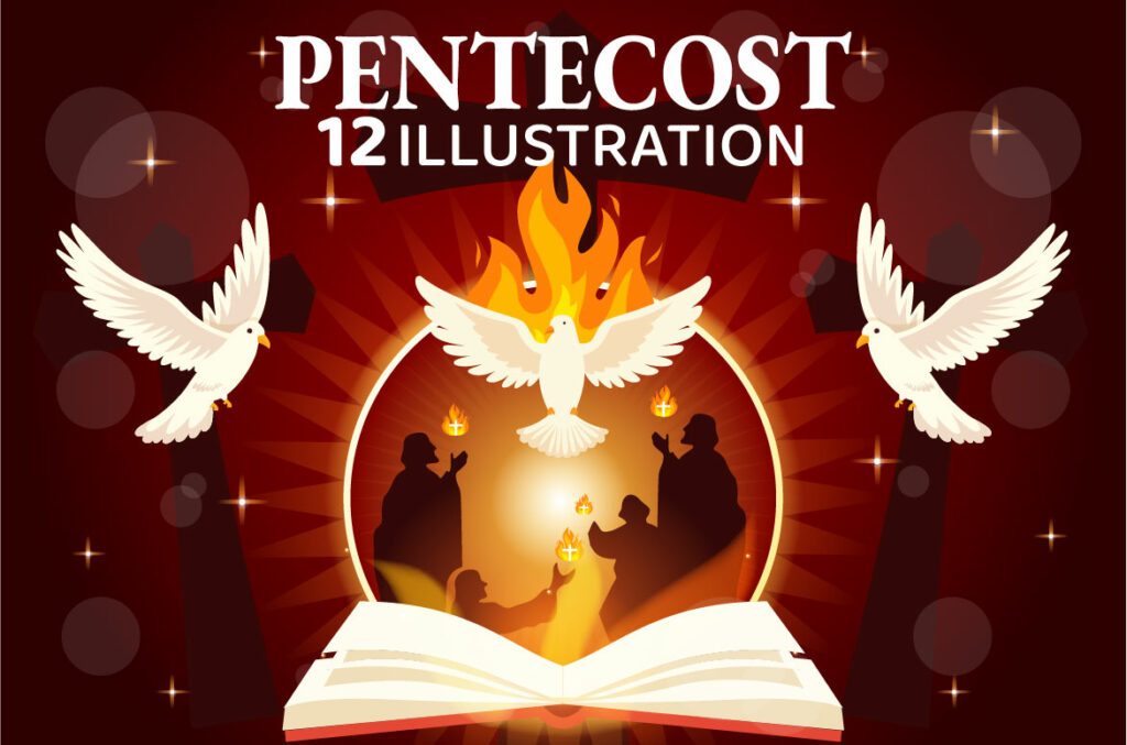 12 Pentecost Illustration - MasterBundles