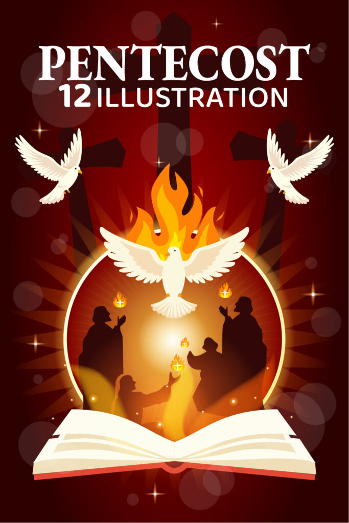12 Pentecost Illustration - MasterBundles