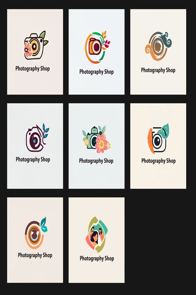 Photography Shop - logo Design Template Total = 08 - MasterBundles