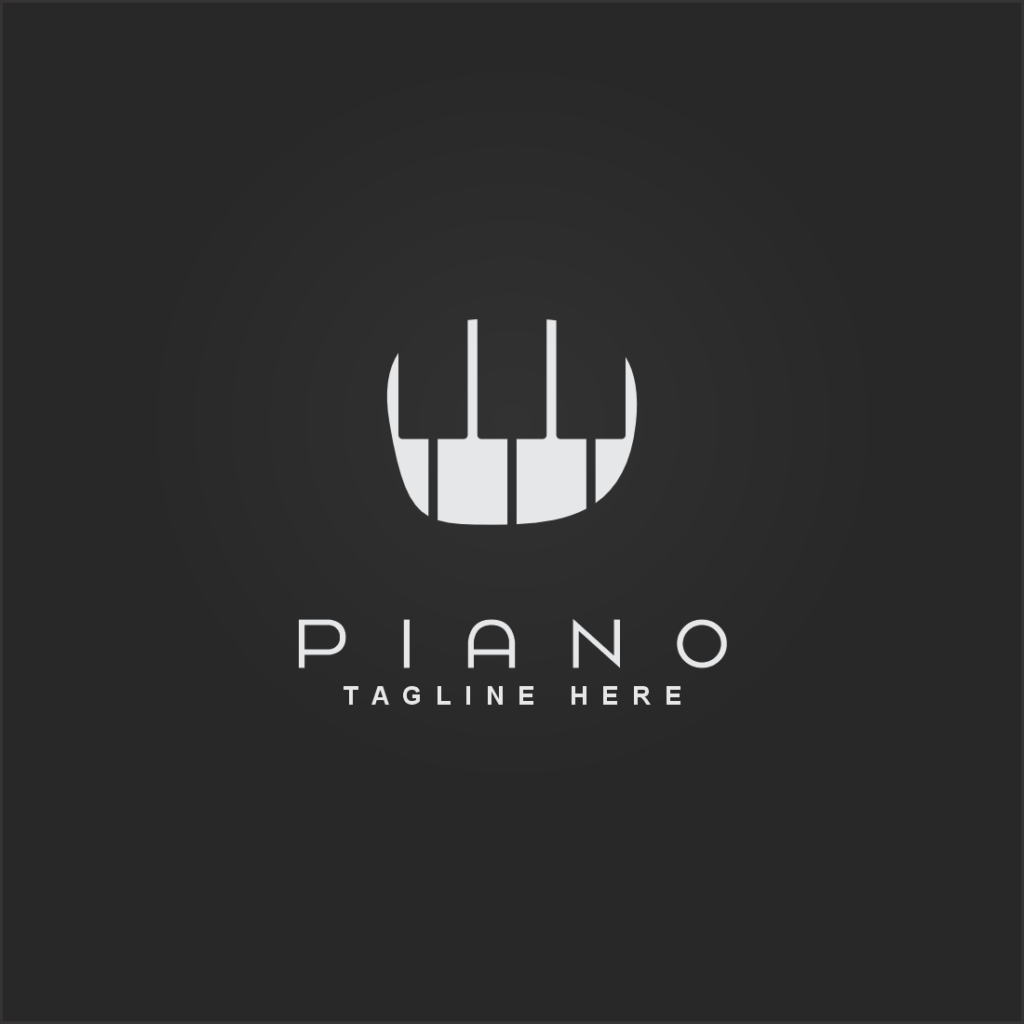 Modern Abstract Piano Logo - MasterBundles