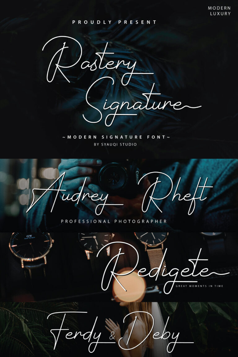 Rastery Signature. A Modern Signature Font. - MasterBundles