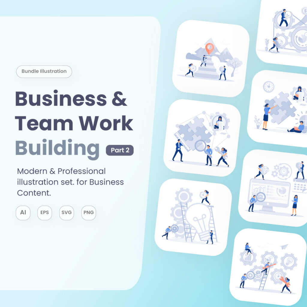 Business & Team Work Building - MasterBundles