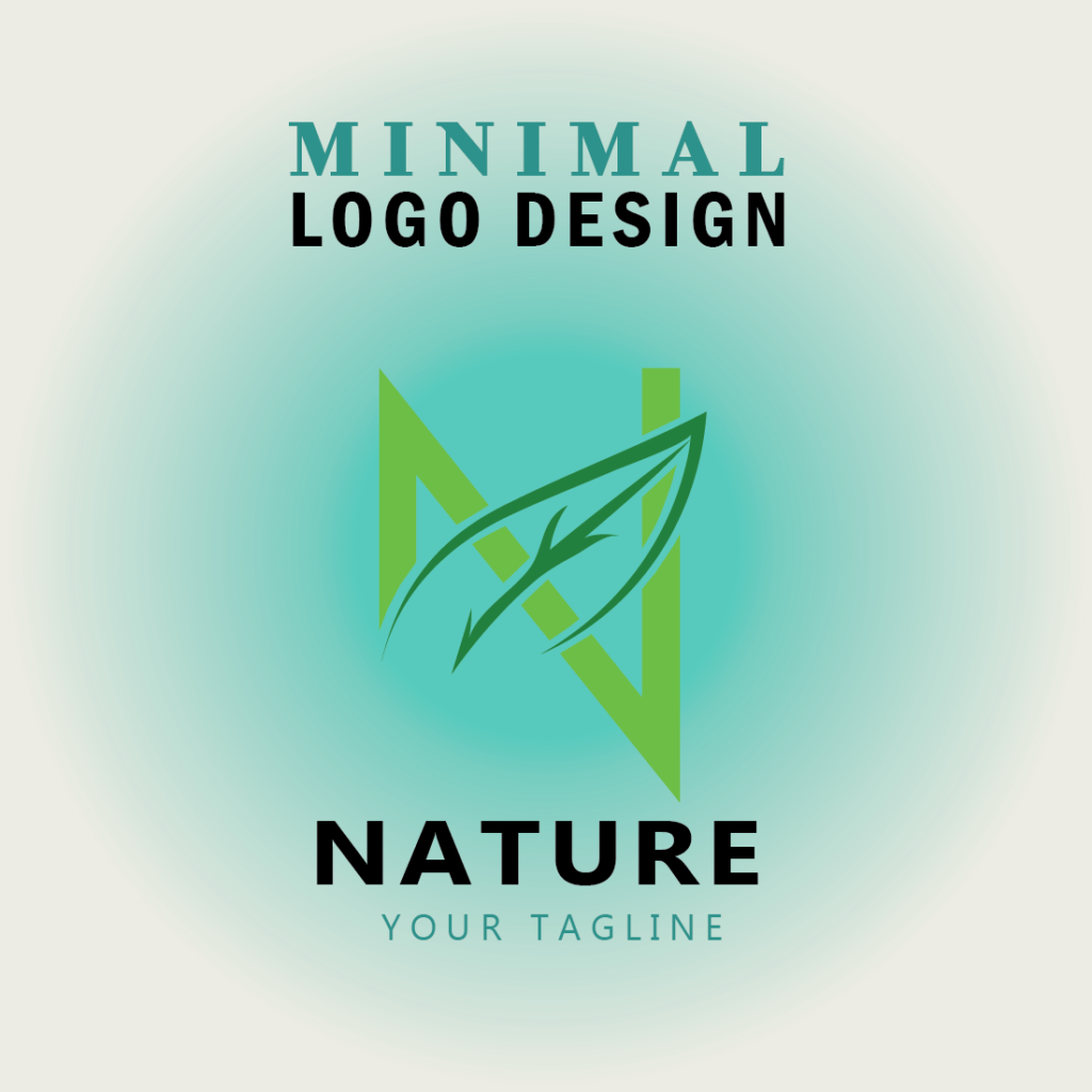 Creative Minimal Nature logo design | professional N letter logo design ...
