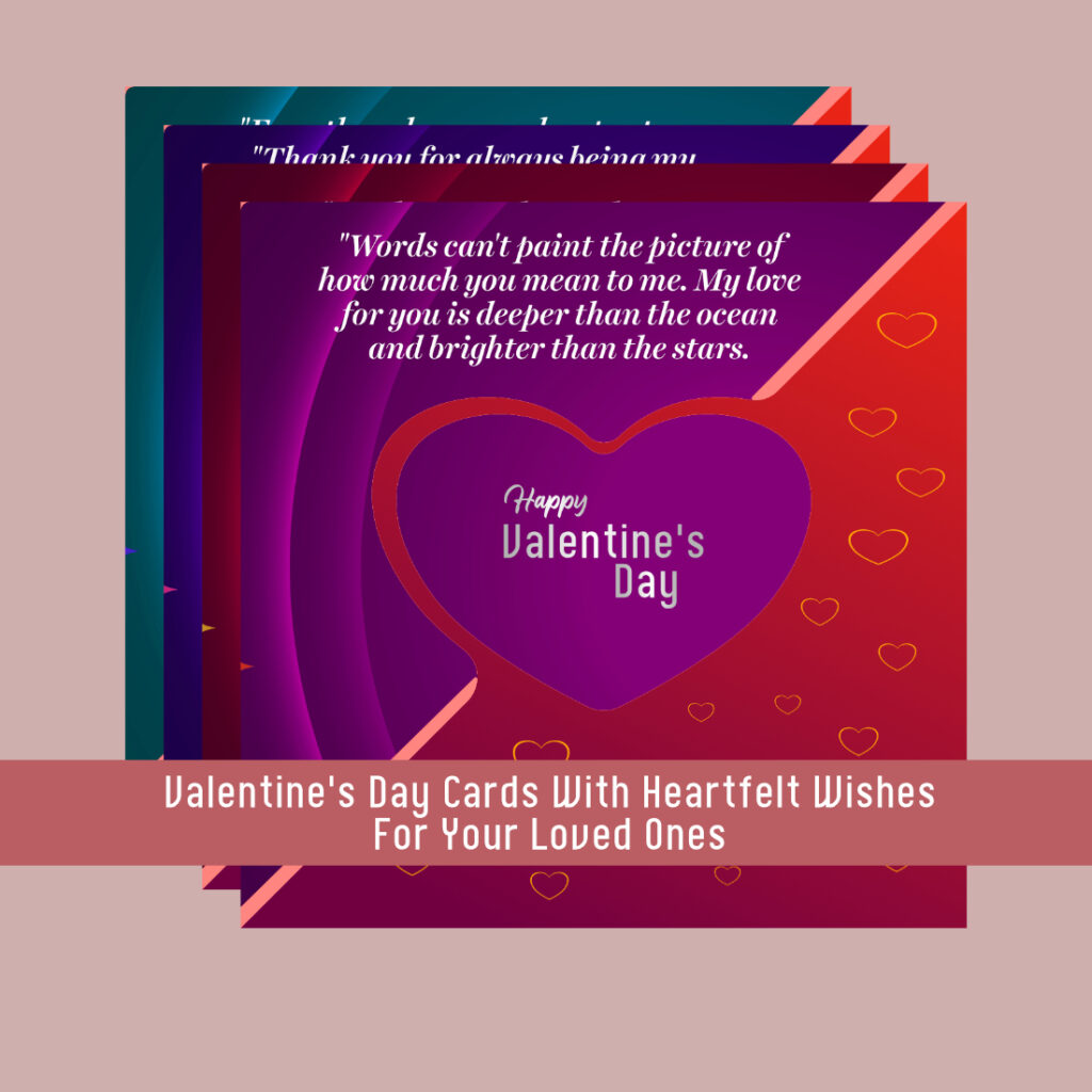 4 Beautifully Designed Vector Valentine’s Day Cards with Heartfelt ...