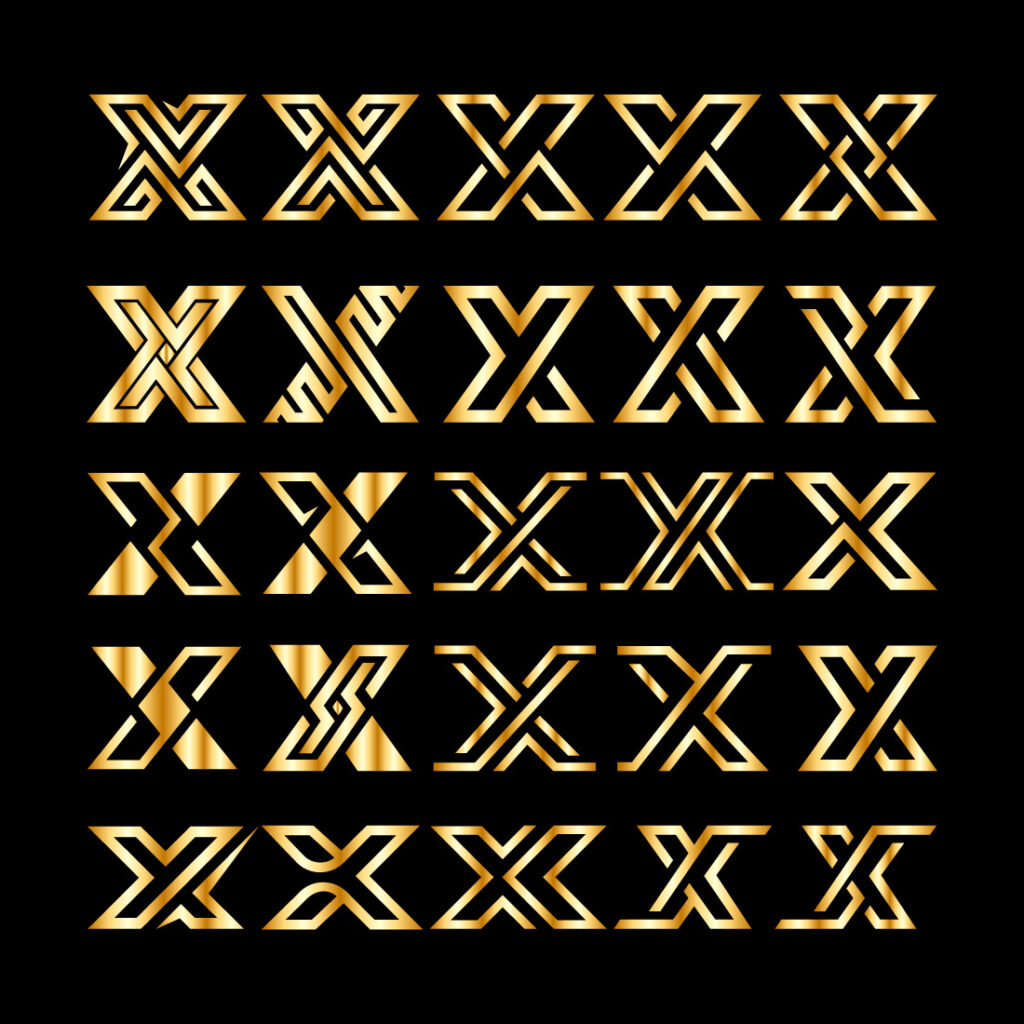 Set of letter X creative unique shape 25 logo collections - MasterBundles